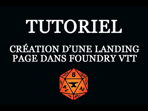 Tutoriel : Création d'une Landing Page dans Foundry VTT - YouTube