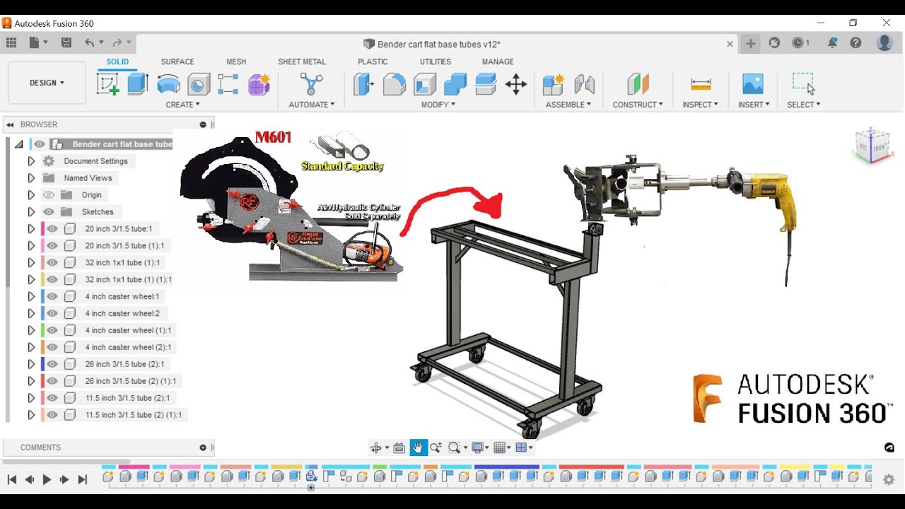Building a Cart for Tube Bender and Notcher - YouTube