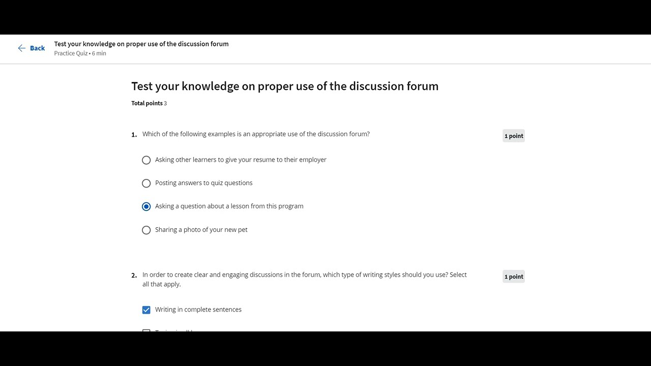 Test your knowledge on proper use of the discussion forum#Data, Data ...
