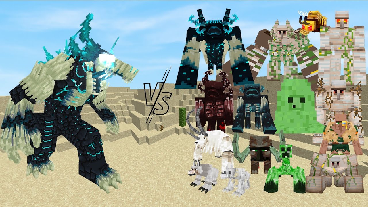 Wardenzilla VS Mutant Mobs - Minecraft Mobs Battle - YouTube