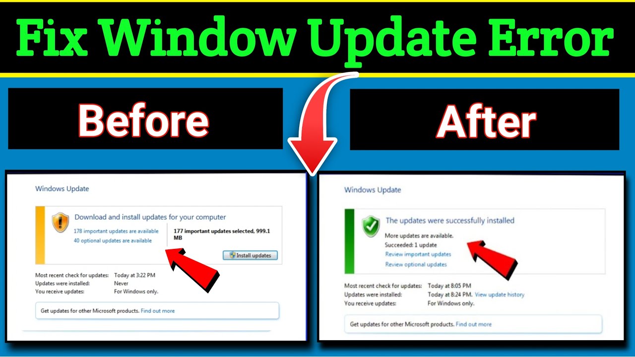 100% Fix windows 7 update error | Windows 7 ko Update Kaise Kare - YouTube