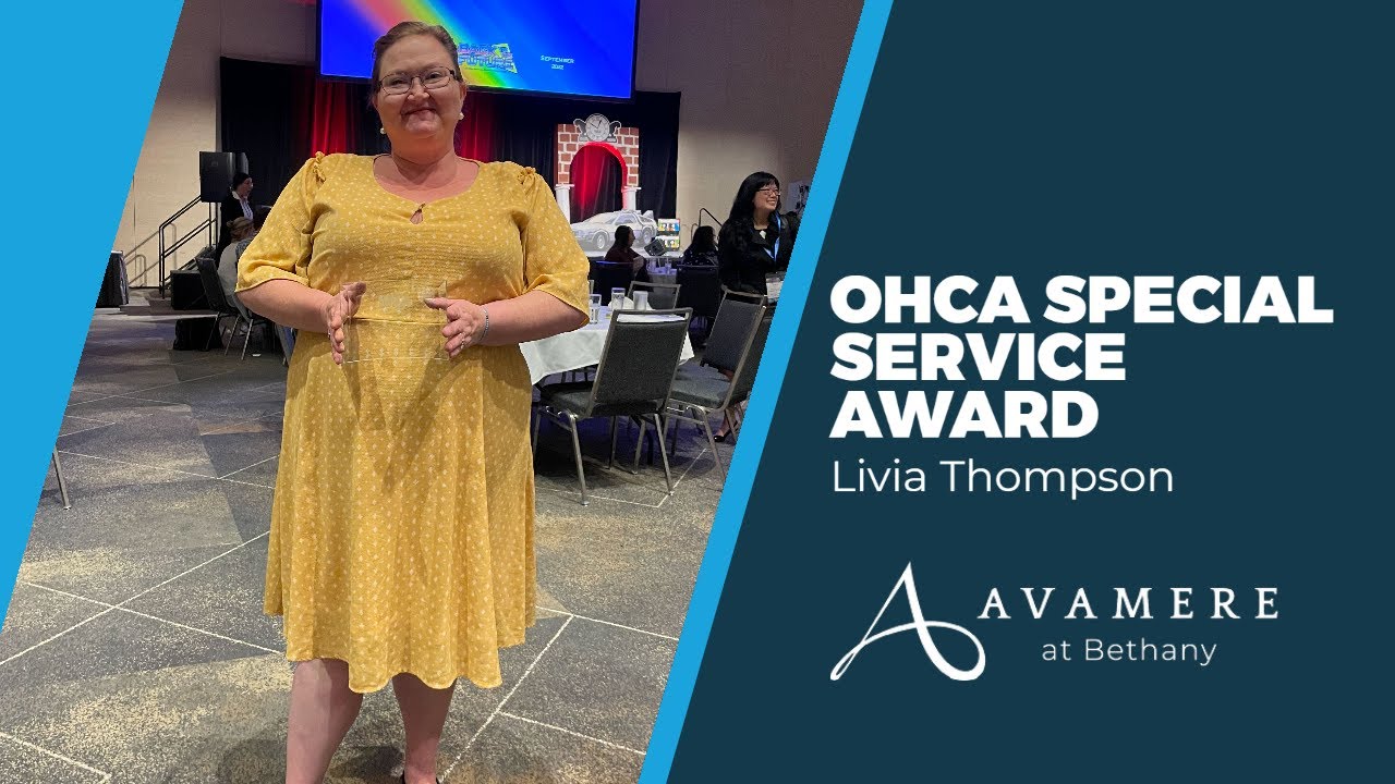 Livia Thompson Earns OHCA Special Service Award 2022 - YouTube