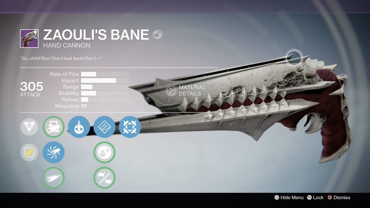 Destiny Legendary Hand Cannon List