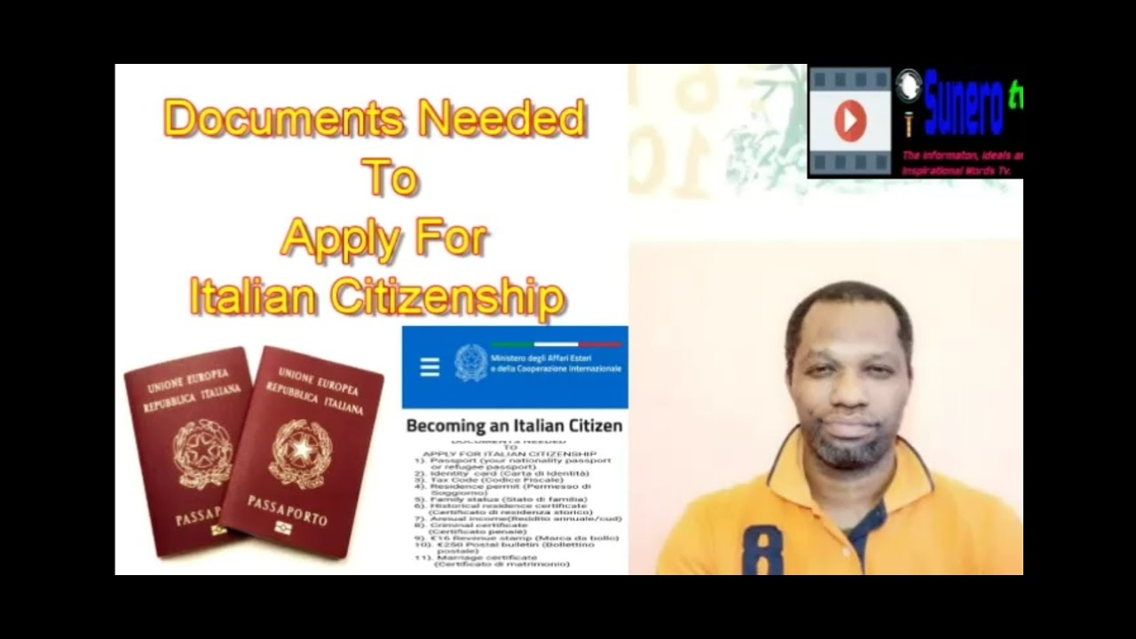 Documents Needed To Apply For Italian Citizenship - YouTube