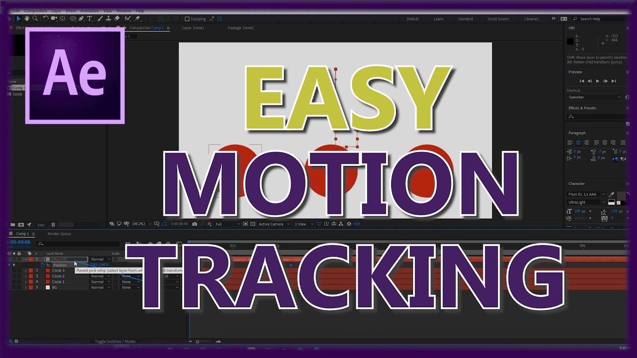After Effects Tutorial How To MOTION TRACK For BEGINNERS EASY After Effects Tutorial How To MOTION TRACK For BEGINNERS EASY