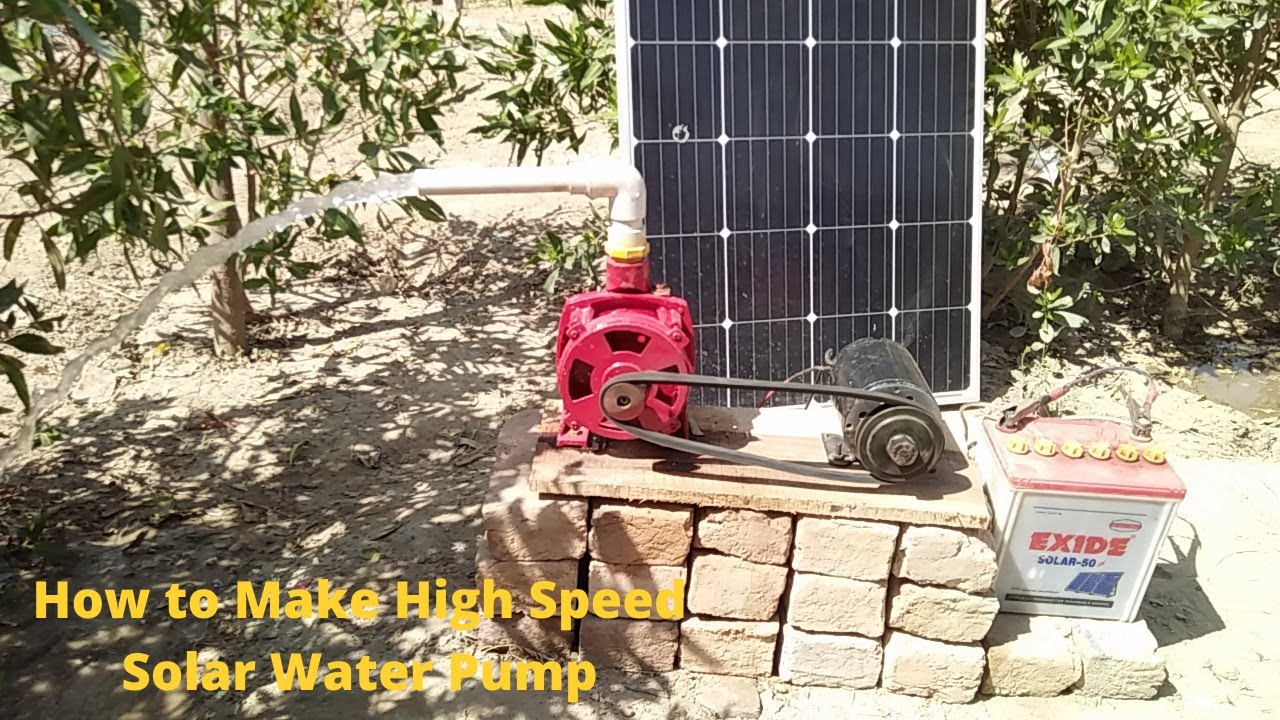 Install Solar Water Pump How to Make Solar Water Pump AC Pump Convert ...