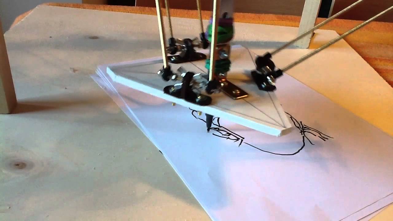 Leonarduino - Delta Robot Drawing - First Test - YouTube