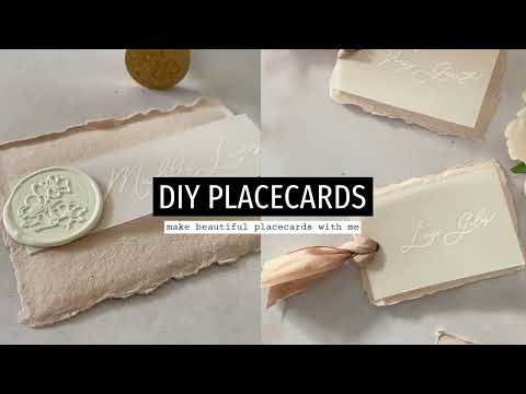 Make Your Own Wedding Place Cards - Easy DIY name card ideas - How to make pretty placecards