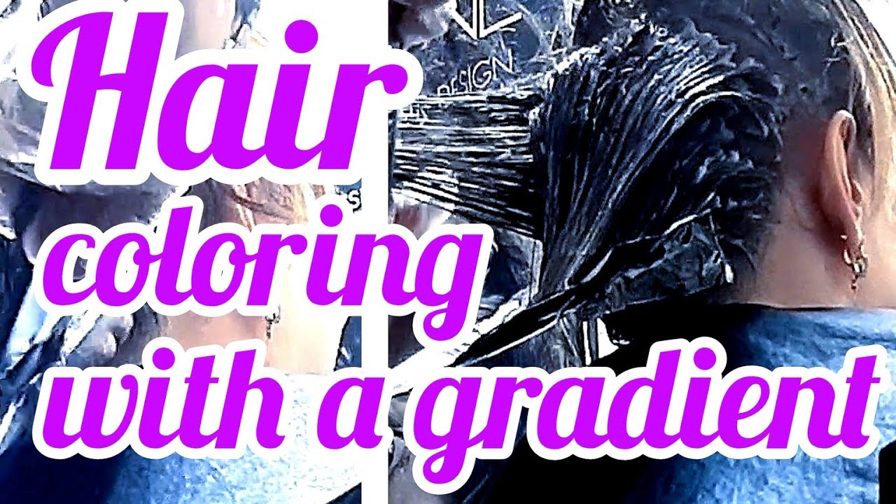 ASMR | Technique of coloring strands of hair for short hair with a ...