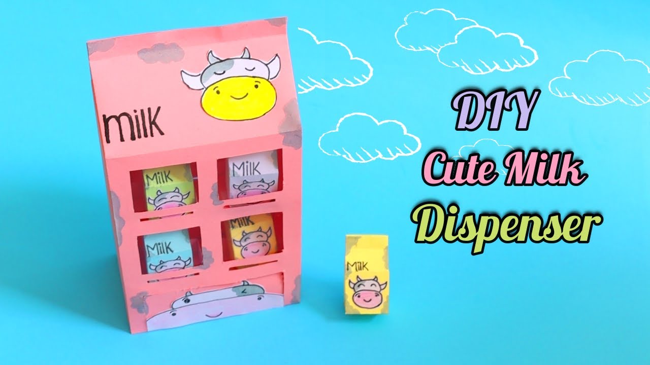 DIY Cute Paper Milk Dispenser || Paper Milk Box || Paper Craft Ideas ...