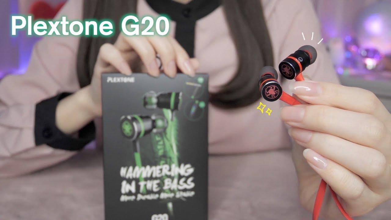 [ASMR] Plextone G20 Gaming Earphone Unboxing, Review, Compare the Sound ...