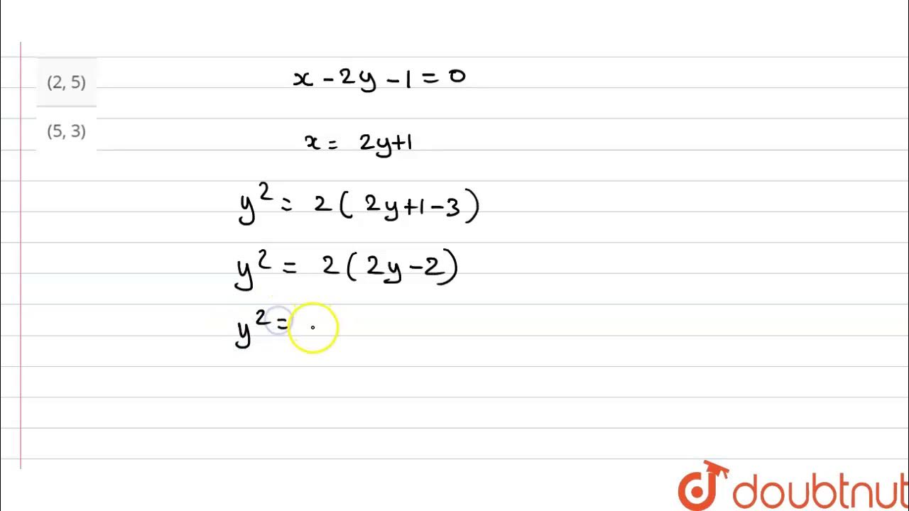 The Point Of Contact Of The Line X 2y 1 0 With The Parabola y 2 2 x the-point-of-contact-of-the-line-x-2y-1-0-with-the-parabola-y-2-2-x