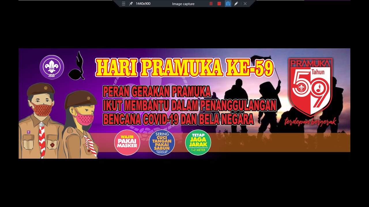 Desain Banner Hari Pramuka Ke 59 Tahun 2020 |CorelDrawX7| Kreasi ...