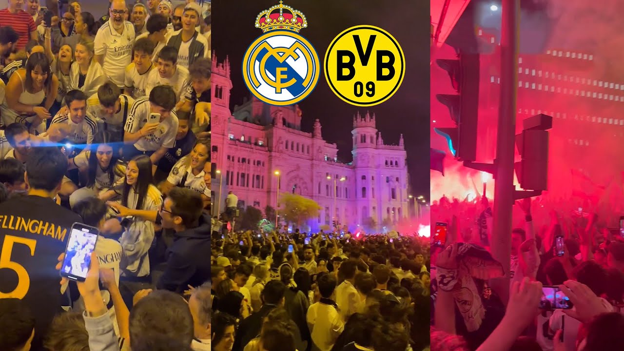 Crazy Scenes In Madrid As Real Madrid Fans Celebrate Winning The ...