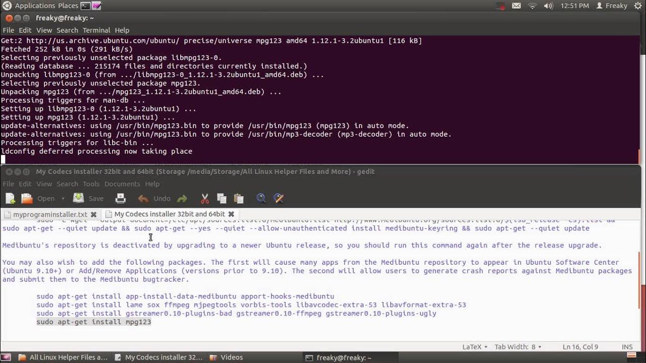 How to install Codecs into Ubuntu and Debian Based Systems - YouTube