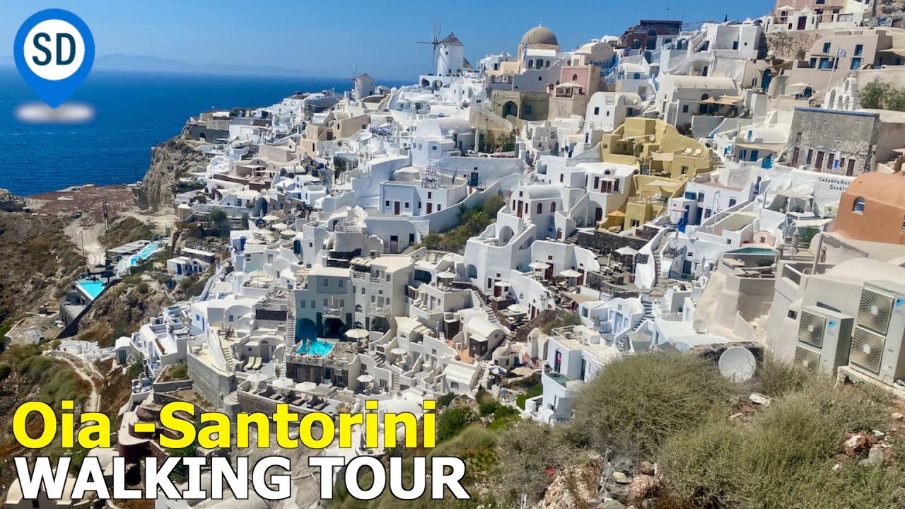 Oia, Santorini Greece - Main Street Virtual Walking Tour - YouTube