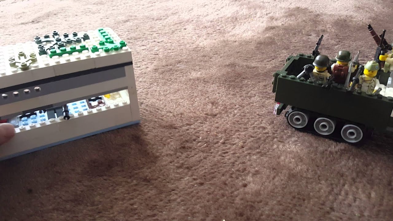 Lego ww2 halftrack and german outpost!! - YouTube
