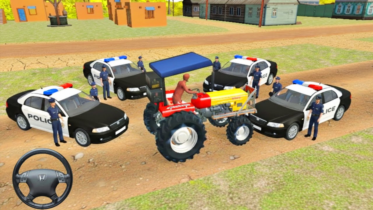 🚜 Tractor vs Police Cars |💥🚜 Epic Farming Simulator Challenge | Police ...
