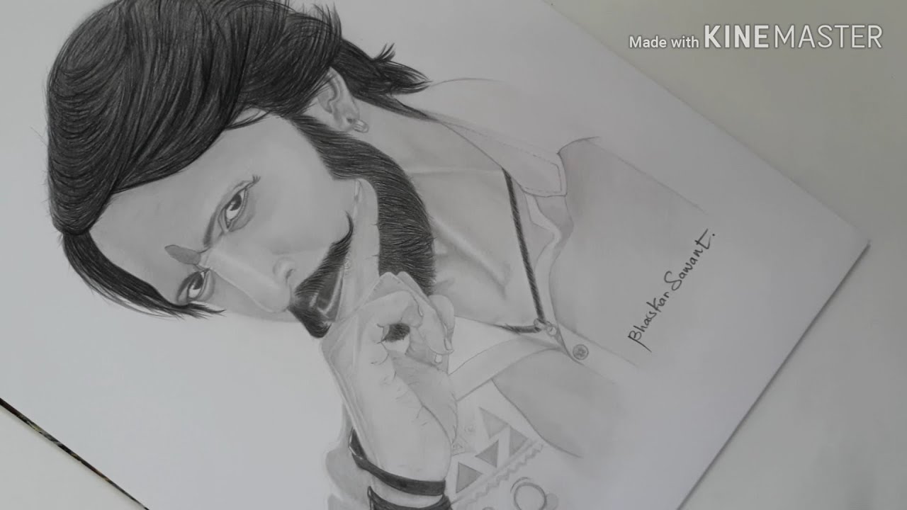 KICCHA SUDEEP PENCIL SKETCH | KICHCHA SUDEEP DRAWING | PAILWAAN DRAWING ...