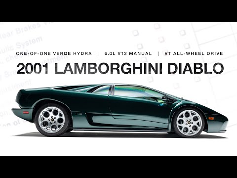 2001 Lamborghini Diablo VT 6.0 — One‑of‑One Verde Hydra, V12 Sound