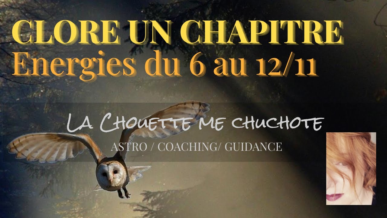 CLORE UN CHAPITRE I Semaine du 6 au 12.11.2023 ~ Reprendre sa vie pour ...
