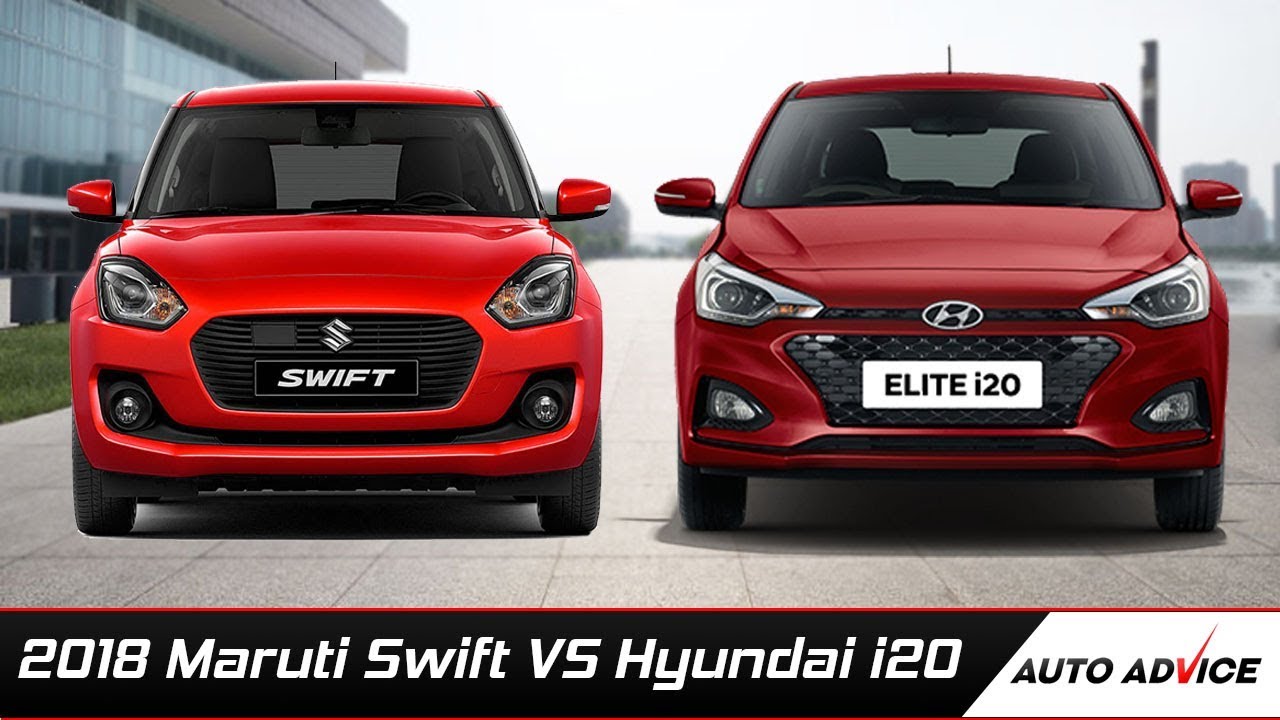 Compare 2018 Maruti Swift vs Hyundai i20 facelift | Auto advice - YouTube