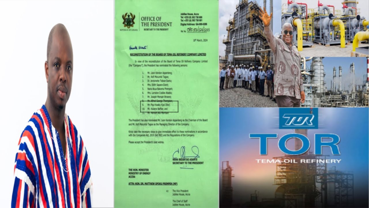 BREAK! Abronye lands top appointment at Tema Oil Refinery - YouTube