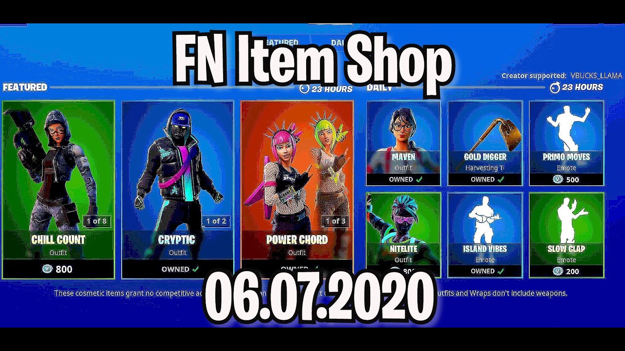 FN Item Shop 06.07.2020.. SEASON 3 COUNTDOWN IN 9 DAYS.. - YouTube