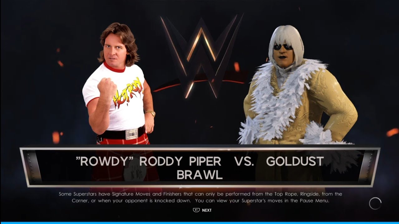 Roddy Piper vs Goldust Backlot Brawl WrestleMania12. Part 1. WWE 2K22 ...