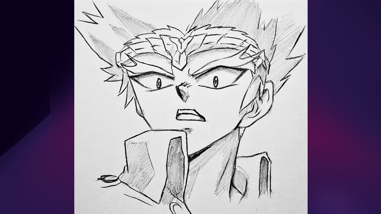 How to draw Ryuga Beyblade easy step by step | Anime drawing easy - YouTube