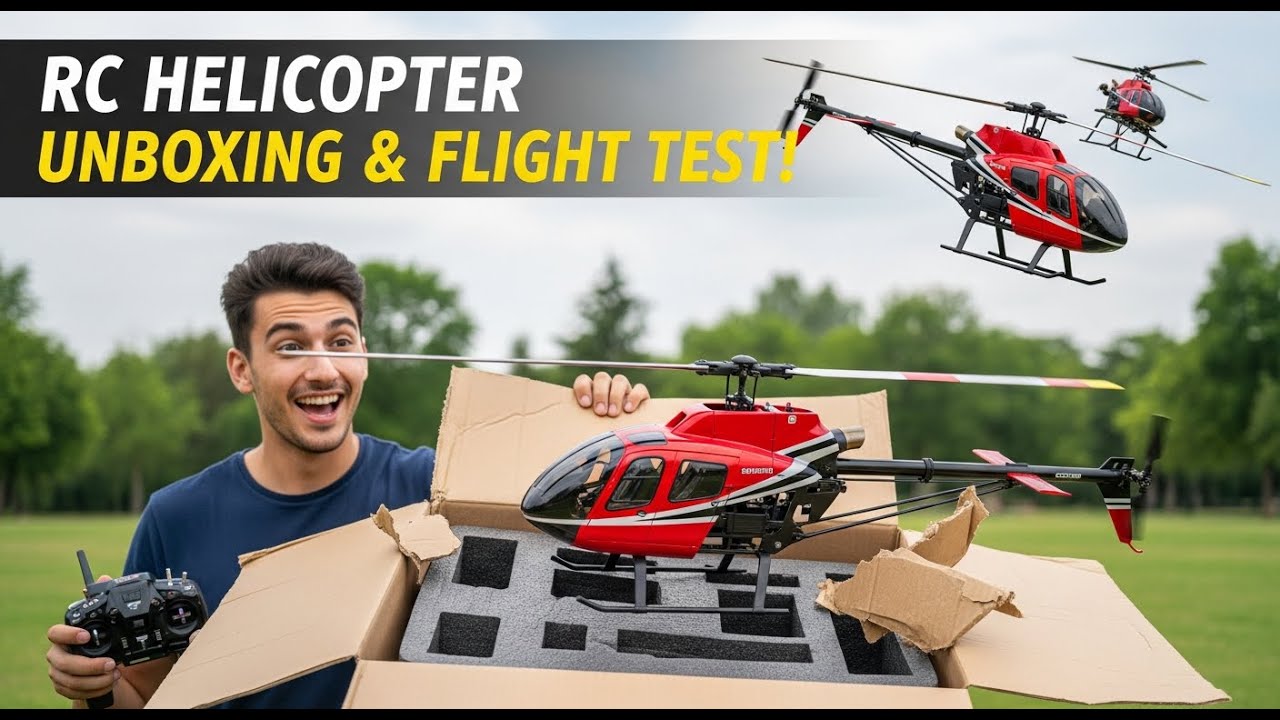 RC Helicopter Unboxing & Complete Flying Test 🚁 | Power, Stability ...