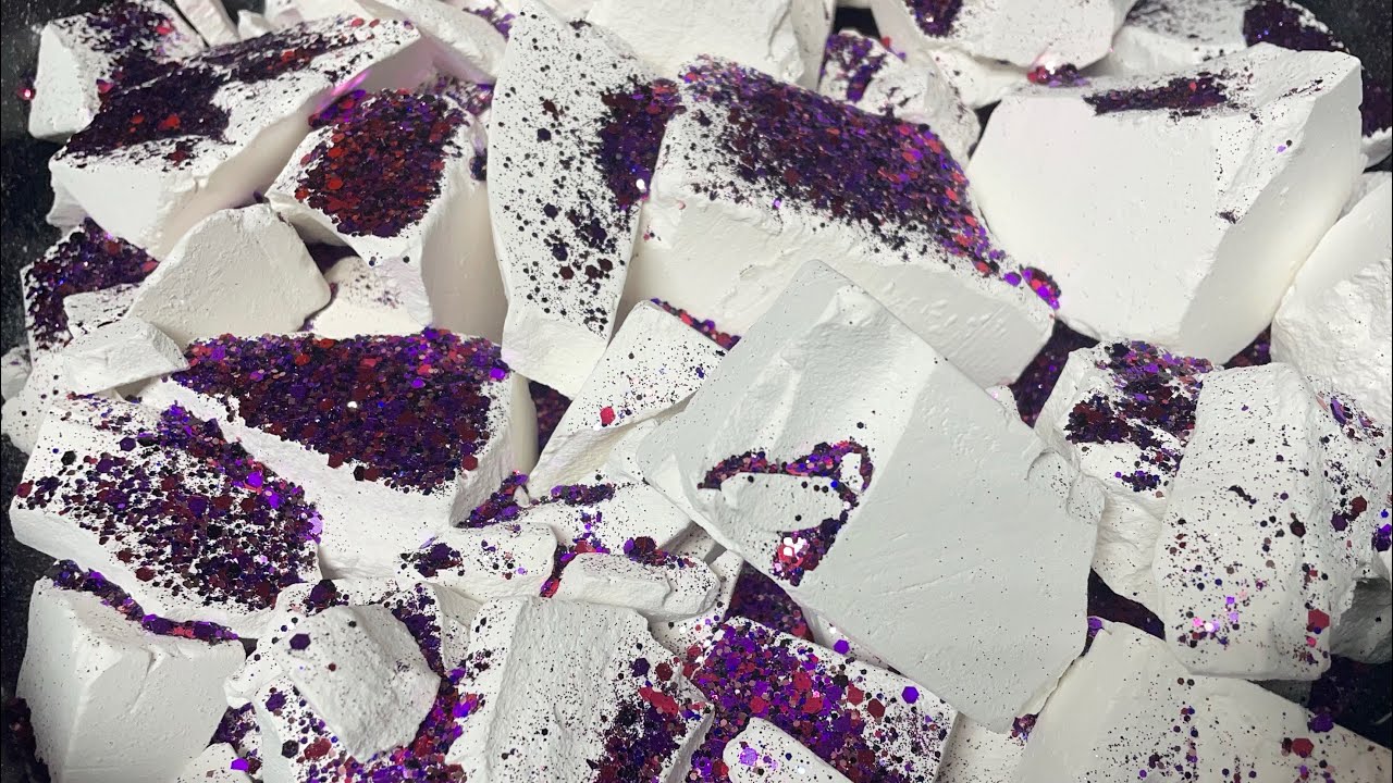 Soft Gym Chalk Chunks with New Glitter - YouTube