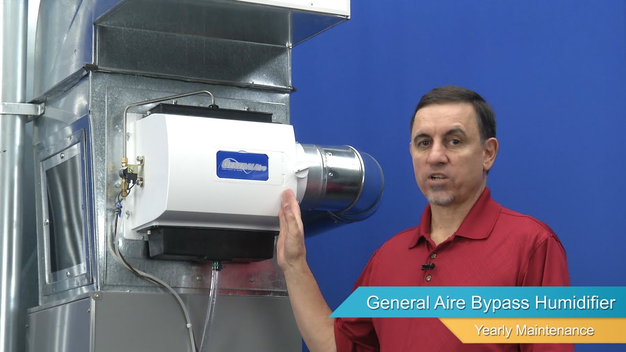 GeneralAire Bypass Style Humidifier Maintenance - YouTube