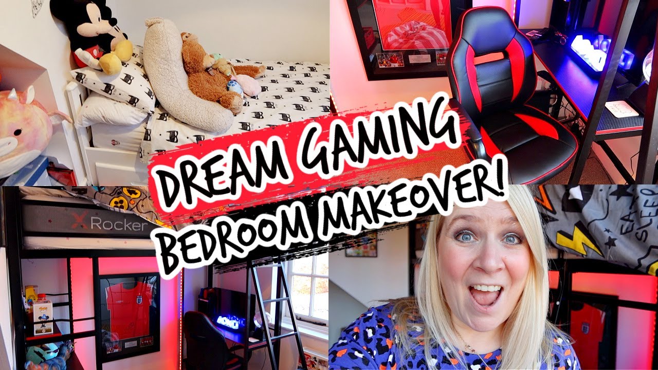 DREAM GAMING BEDROOM TRANSFORMATION! Declutter, Organise & Decorate ...