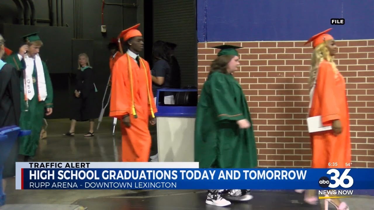 High school graduations today and tomorrow at Rupp Arena - YouTube