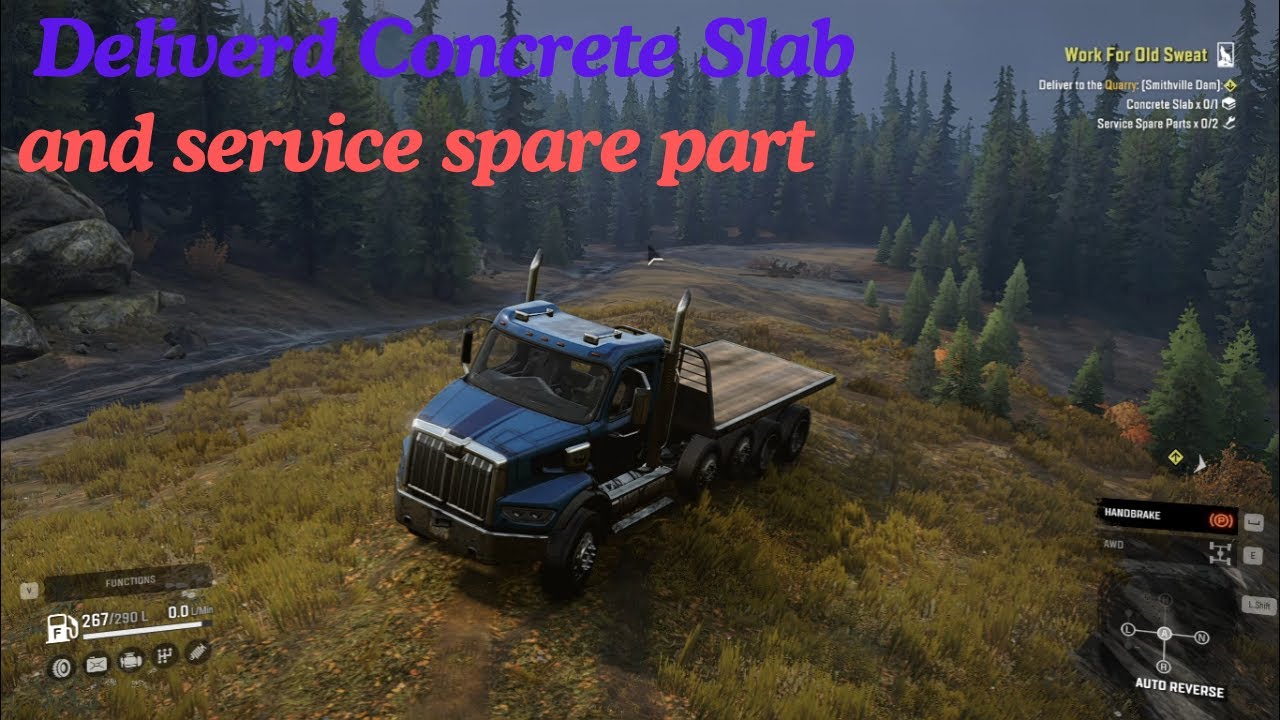 SnowRunner We Are Deliver Concrete slab and service spare parts part 1 ...
