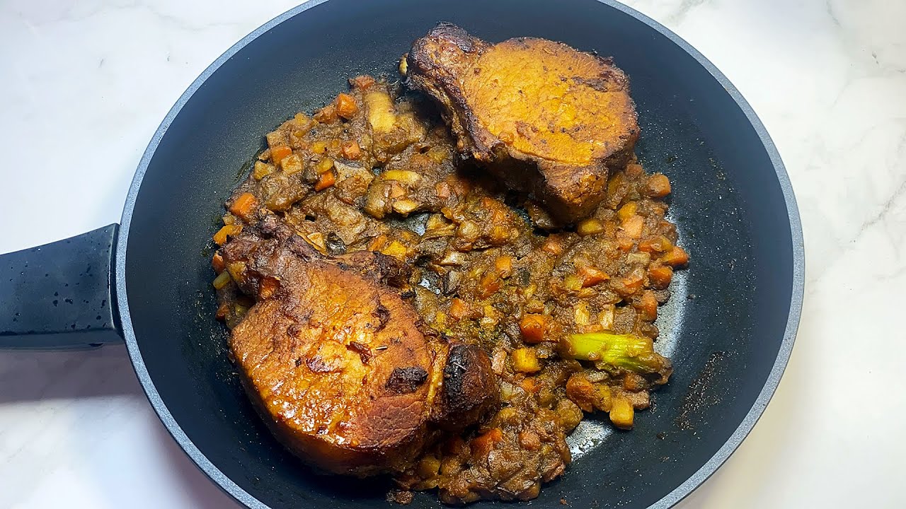 Juicy and Soft Pork Steaks in the Frying Pan | Soft Pork with ...