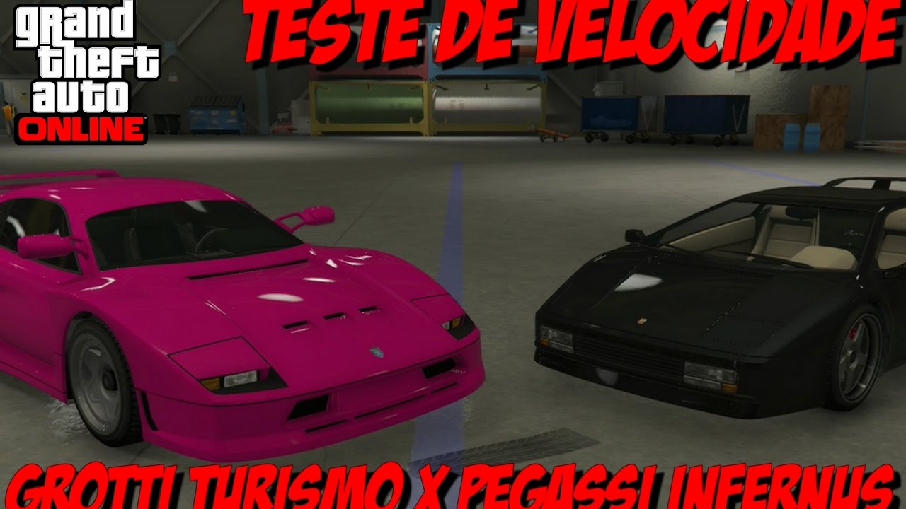 GTA V Online - Teste de Velocidade: Grotti Turismo x Pegassi Infernus ...