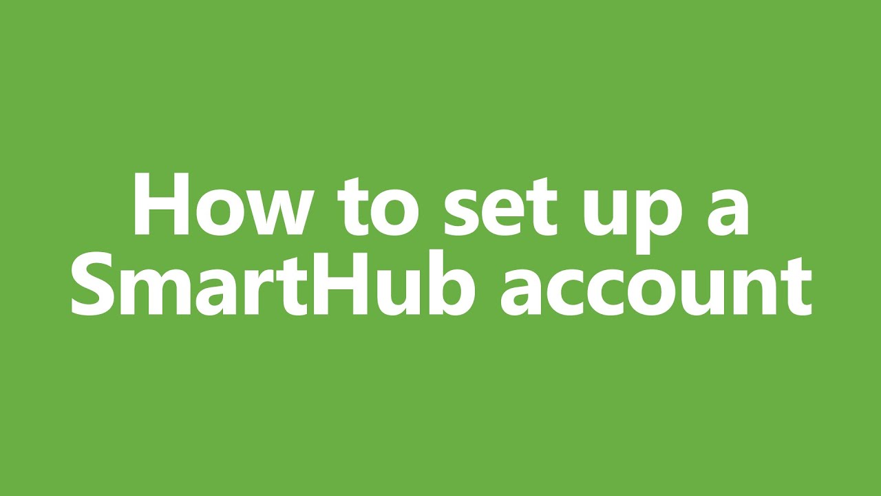 How to Set Up a SmartHub Account - YouTube
