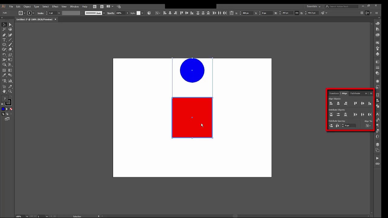 adobe illustrator align and pathfinder - YouTube