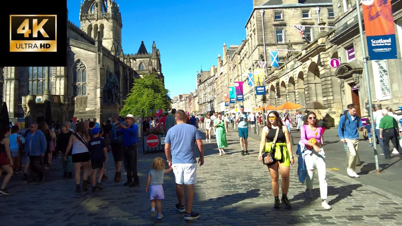Edinburgh, Scotland [4K] - Royal Mile, August Heatwave. #djipocket2 # ...