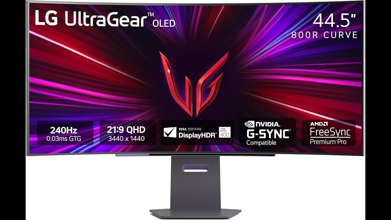 LG UltraGear 45GS95QE OLED Gaming Monitor Review – 240Hz, 800R Curve, 0 ...
