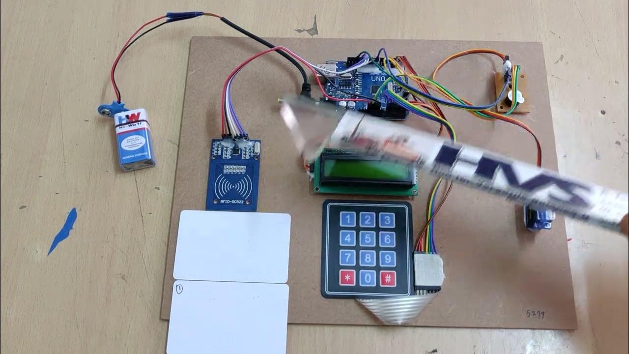 RFID and Keypad Based Door Lock using Arduino - RC522 4X3 Keypad - YouTube