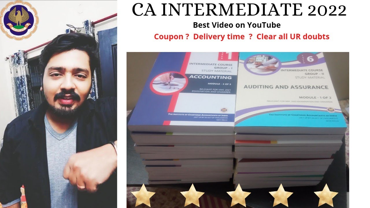 ICAI CA Intermediate Books Unboxing 2022 Edition 25 books 😱 | How to ...