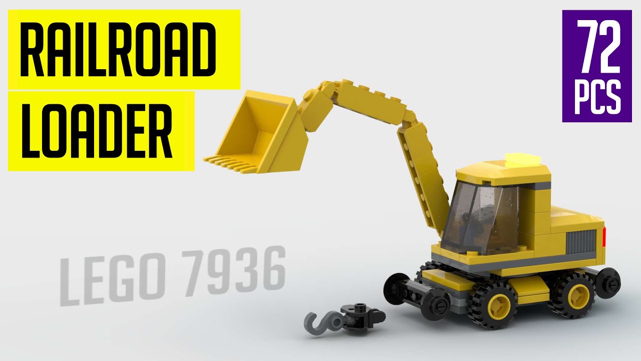 A RAILROAD LOADER With Only 72 Pieces From LEGO 7936 | FULL LOAD | 113 ...