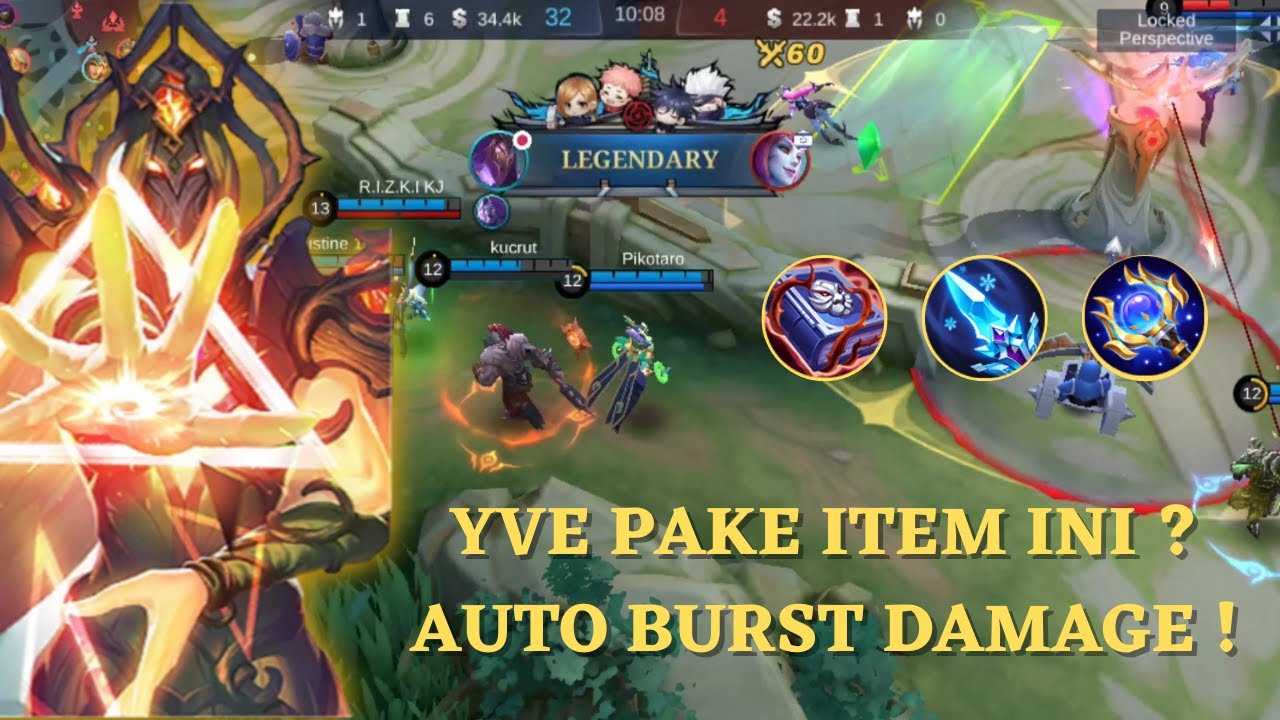 YVE PAKE ITEM INI ? AUTO BURST DAMAGE ! | GAMEPLAY YVE | ITEM & BUILD ...