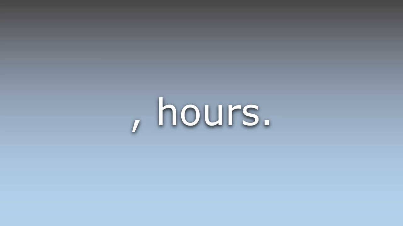 What does Hrs mean? - YouTube