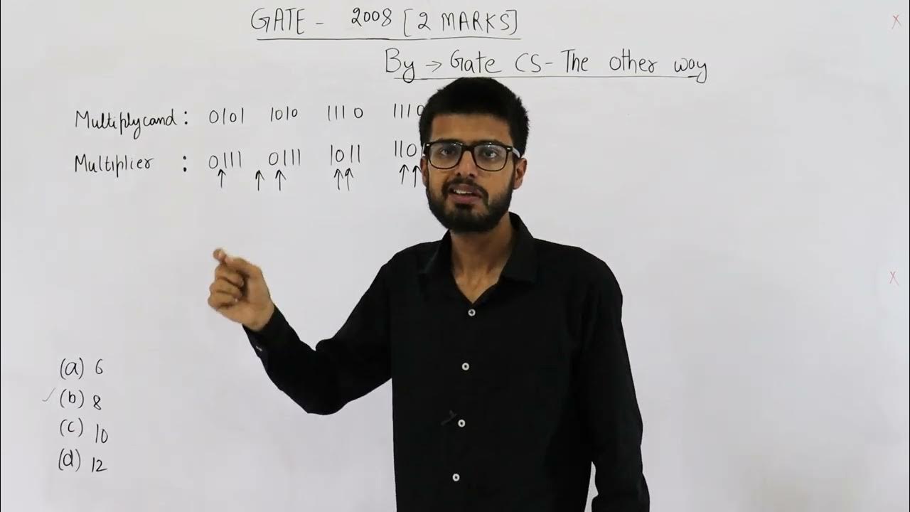 Gate 2008 pyq DIGITAL | The two numbers given below are multiplied using the Booth’s algorithm ...