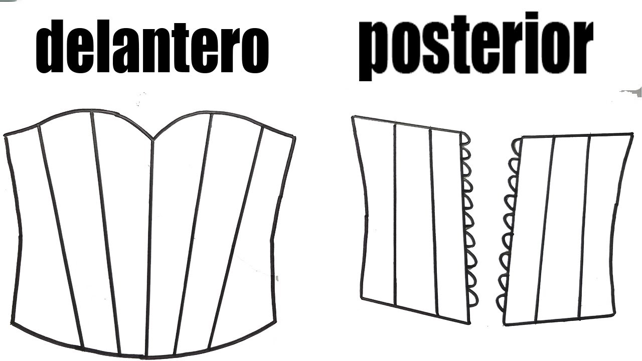 corset con pinzas inclinadas, un masterclass - YouTube