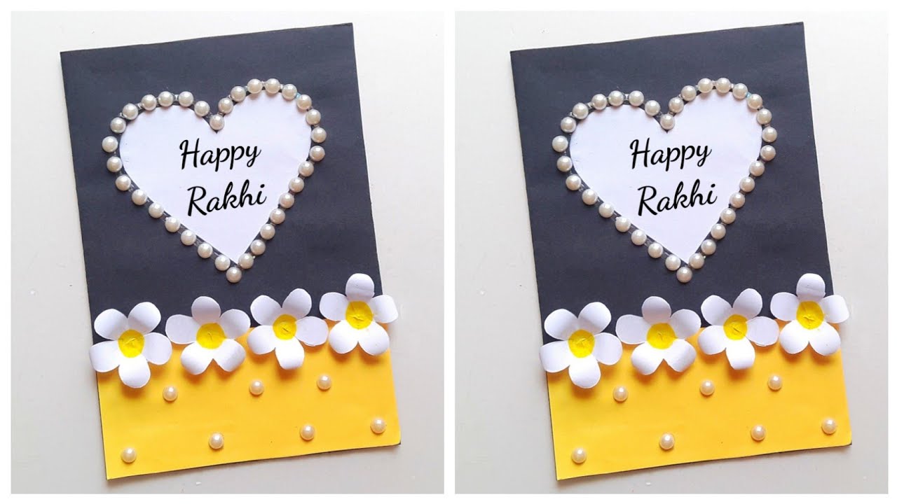Easy & Beautiful Rakhi card • rakhi cards • handmade rakhi card for ...